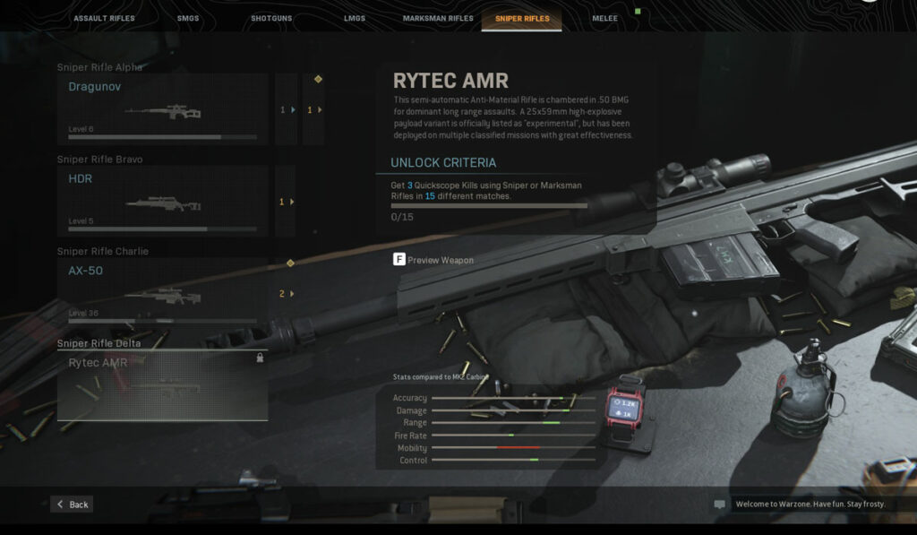Comment débloquer le Rytec AMR dans Call of Duty Modern Warfare