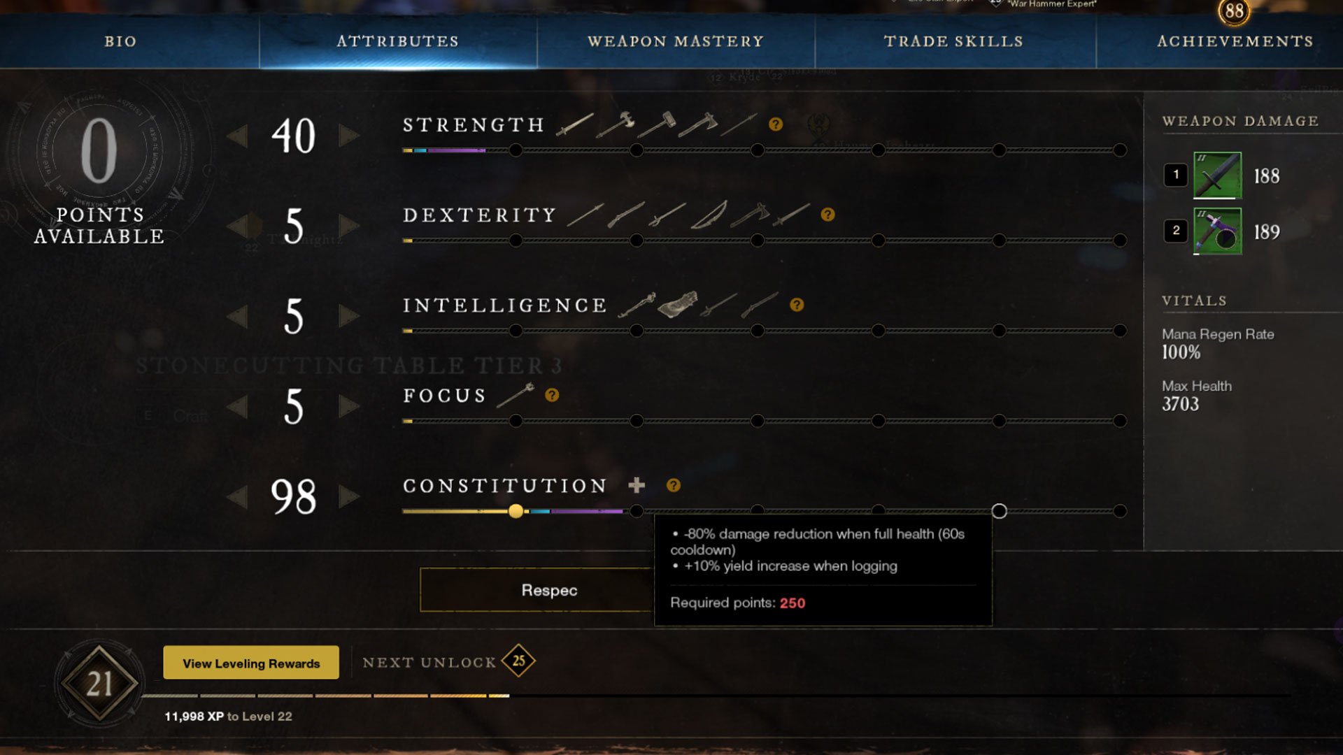 Nouveau World Tank Build – Épée, Bouclier et Hachette