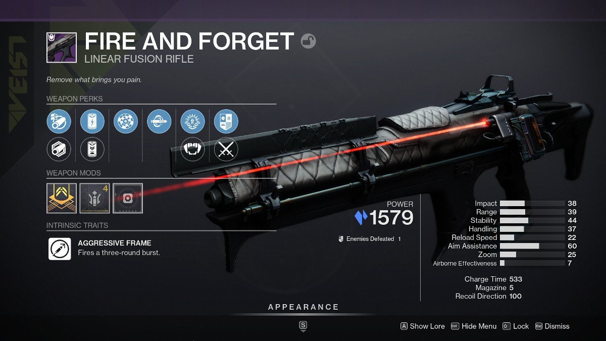Destiny 2 Fire and Forget God Roll Guide – Comment l'obtenir